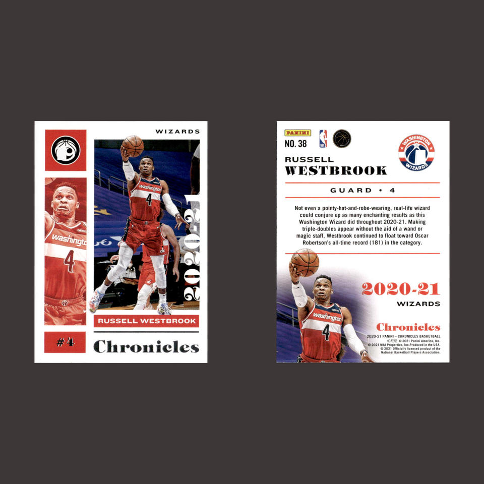 Lot of 17 Russell Westbrook Cards Thunder Rockets Wizards Lakers ...