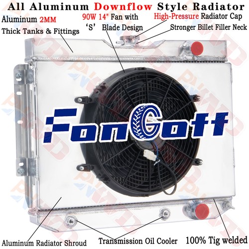 4 Row Radiator Shroud Fan For 1959-65 Chevy Impala/Caprice/Bel Air/ El ...