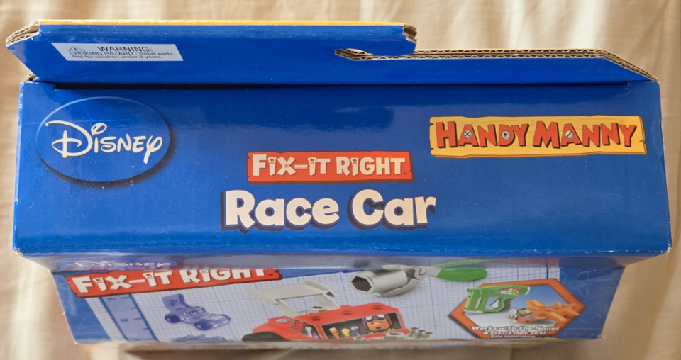 Disney Handy Manny Red Race Car Fix-It Right Fixit Construction Kit ...