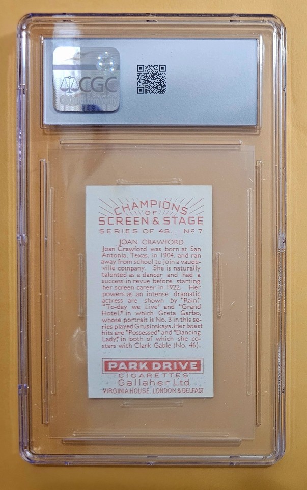 Champions Of Stage And Screen Joan Crawford CGC 8.0 | eBay