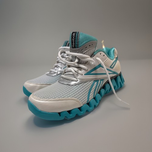 Reebok Women’s ZigTech White & Blue Athletic (G00015) Training Shoes ...