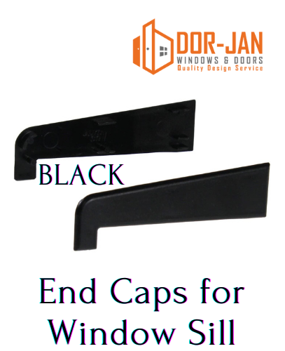 2x Pair of 150mm Pair of End Caps Sill / Cill BLACK Window End Caps ...