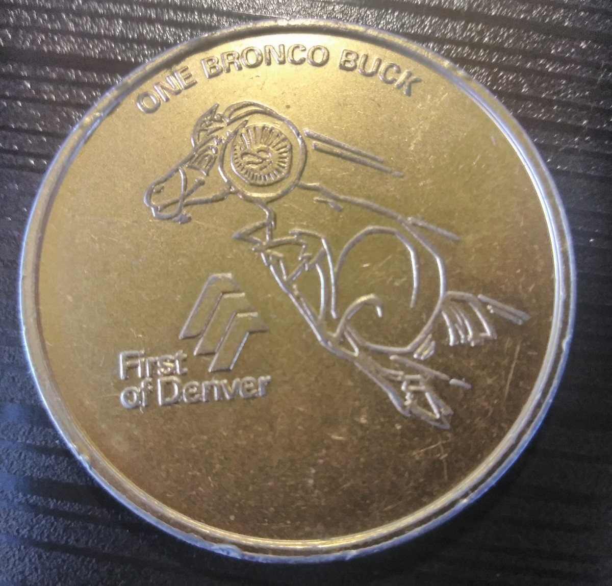 Denver Bronco 1979 Schedule One Bronco Buck Token #BRONCOBUCK # ...