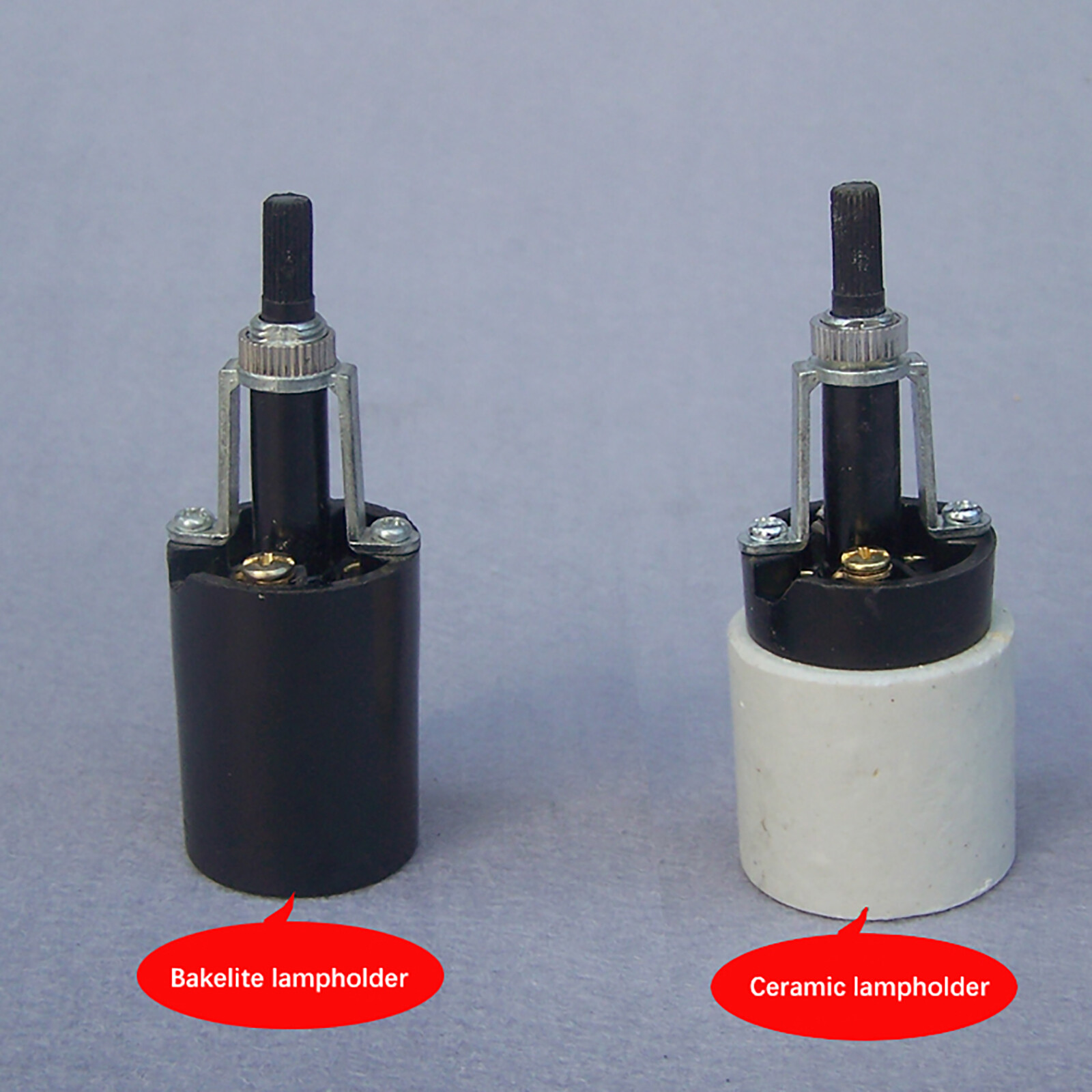 Replacement E27 Bulb Lamp Socket Turn Knob Rotary Switch - On Off Parts ...