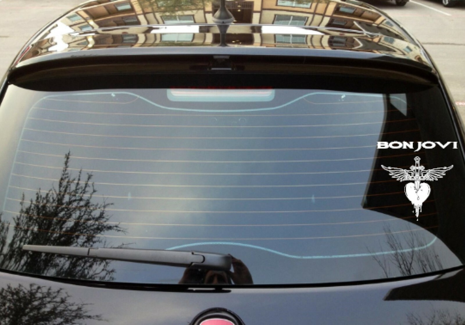 Bon Jovi musician / singer band logo Car Sticker 150mm White Vinyl ...
