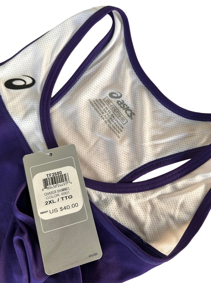 ASICS Women's Chaser Shimmel Tank Top Performance Racerback Size 2XL ...