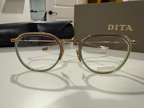 BRAND-NEW Dita DTX131-49-01-Z SCHEMA-TWO White Gold - Crystal Grey Eyeglasses | eBay