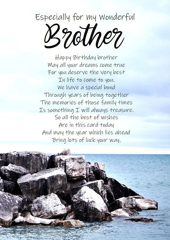 Short Birthday Poem For Brother In Heaven - Infoupdate.org