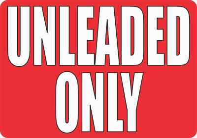 10in x 7in Unleaded Only Sticker Car Truck Vehicle Bumper Decal | eBay
