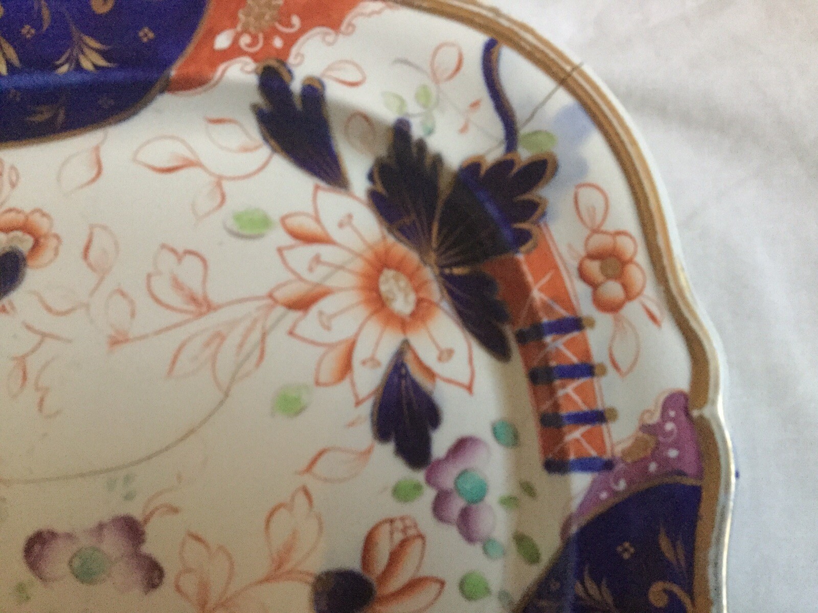 Two Antique Davenport Stone China Platers Amari / Japan Style Pattern ...