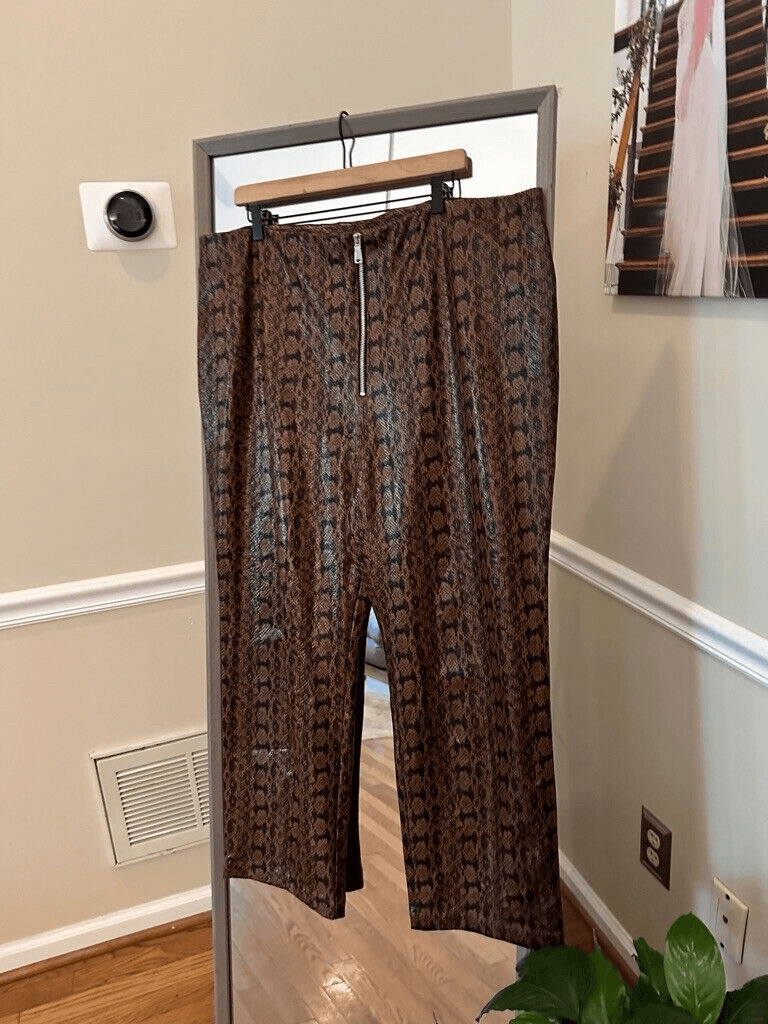 Danielle Bernstein Womens Animal Print Straight Leg - Gem