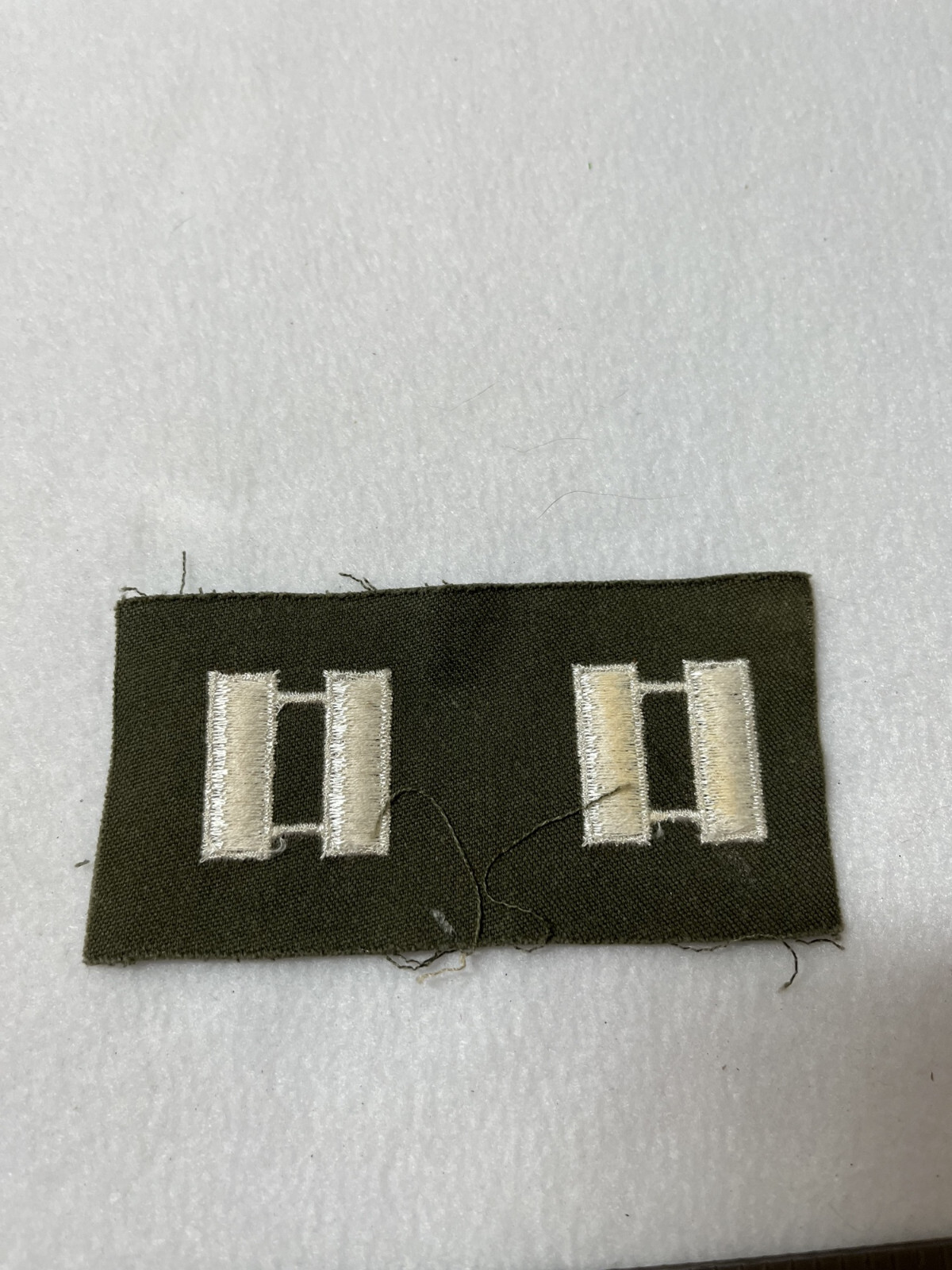 Set 2 Vintage US Army Patch Lieutenant bars embroider white OD green ...
