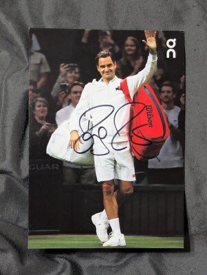 Roger Federer Autograph Hand Signed Photo Wimbledon Champion | eBay