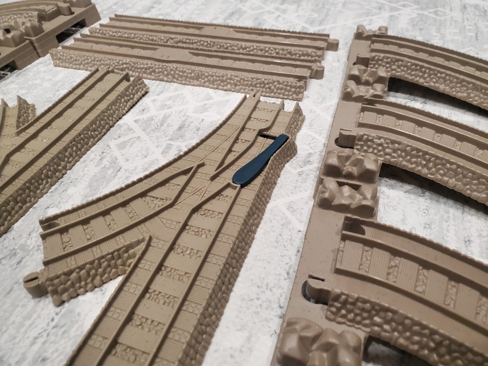 Thomas Train Trackmaster Beige Tan Track Pieces Big Lot Set Assorted ...