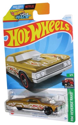 Hot Wheels HW Reverse Rake 3/5 (2021) Gold Layin' Lowrider Toy Car 113/ ...
