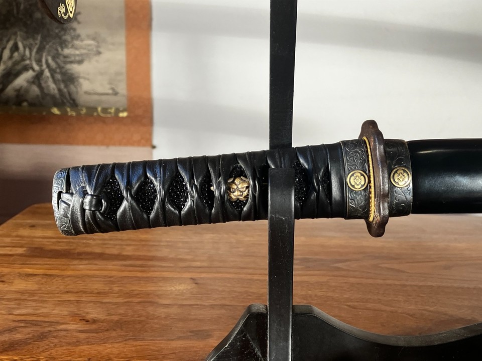 Unique Mokkou Kamon (Clan Crest ) Shinken Kazari Tachi ( Display/Art ...