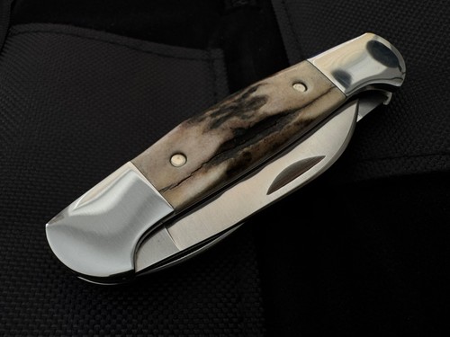Buck Custom Folding Knife BOS S30V 154CM Blade Chuck Buck & AG Russell ...