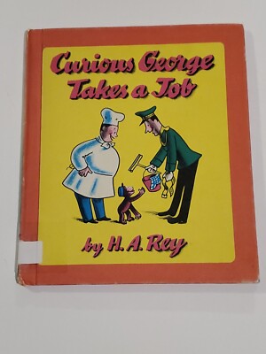 Curious George Takes a Job by H. A. Rey 1975 Hardcover Vintage! | eBay