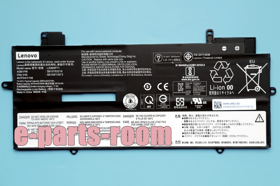Genuine L20C4P71 L20D4P71 L20M4P71 Battery for Lenovo ThinkPad X1 ...