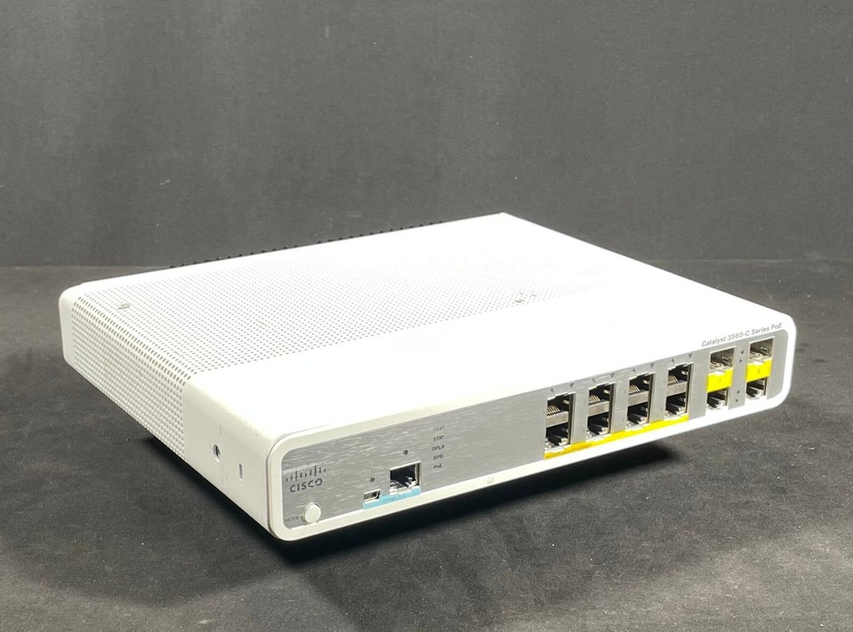 Cisco Catalyst WS-C3560C-8PC-S 8 Port PoE+ 124W Ethernet Switch- Fast ...