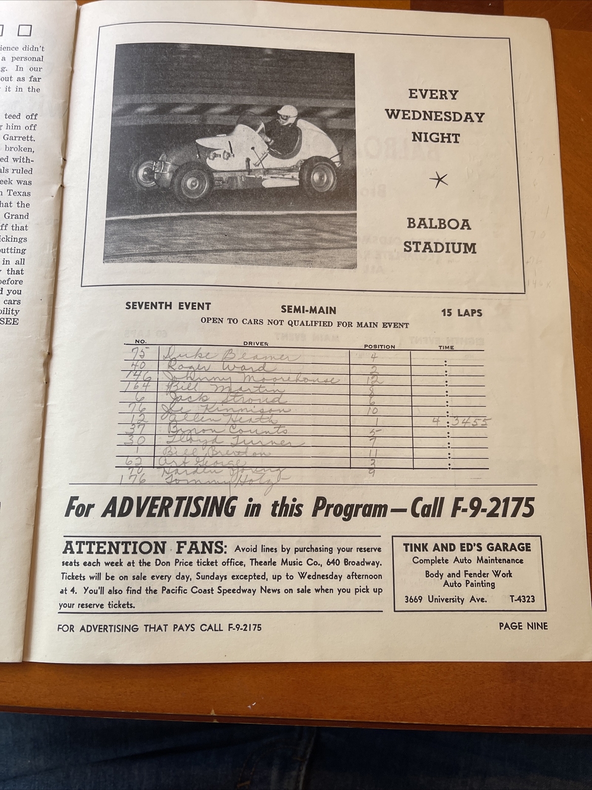 1948 Midget Race Program Balboa Stadium San Diego CA | eBay