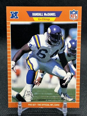 1989 Pro Set #235 Randall McDaniel Rookie Minnesota Vikings | eBay
