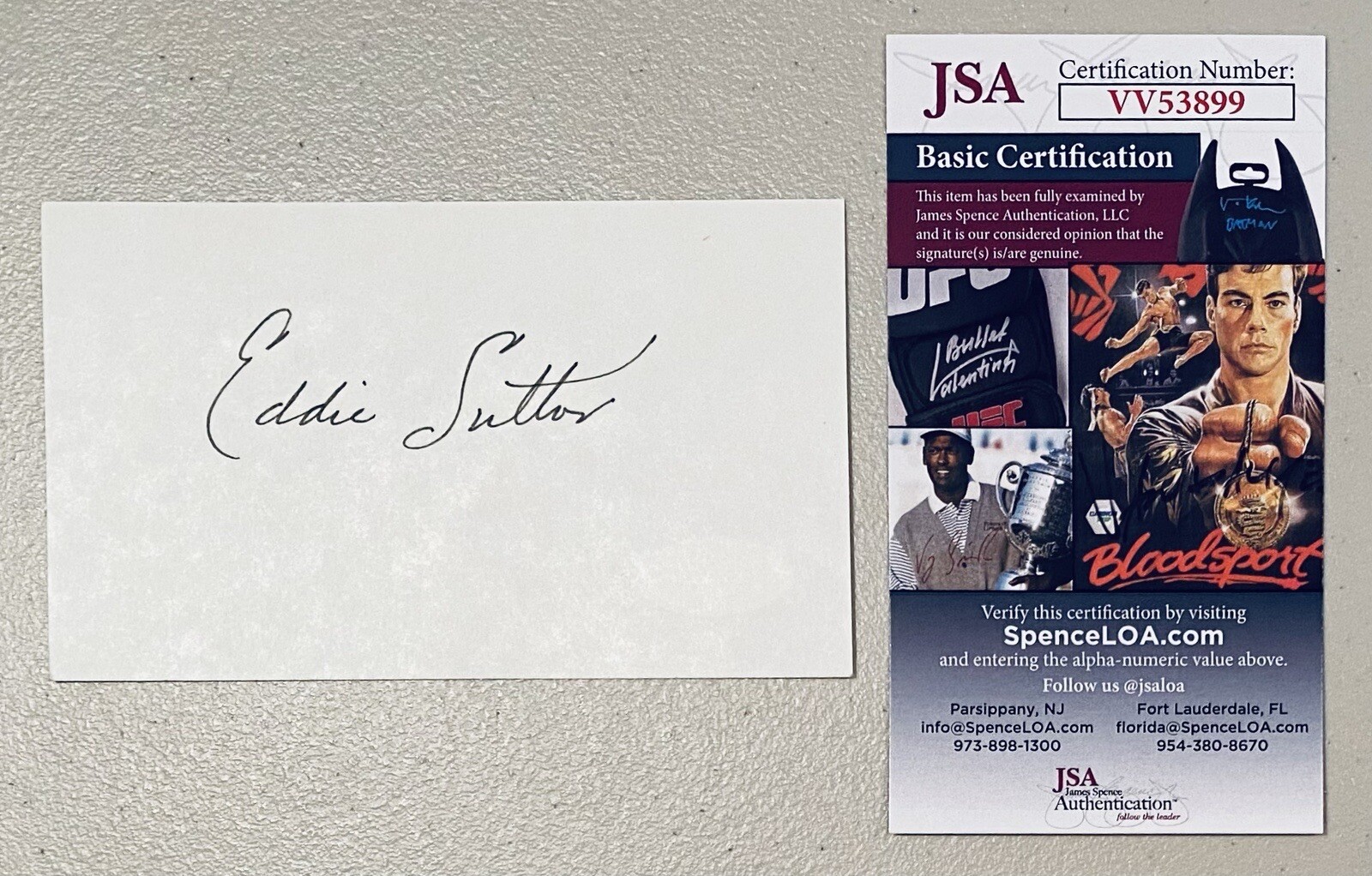 Eddie Sutton Signed Autographed 3x5 Card JSA Coach Oklahoma State ...