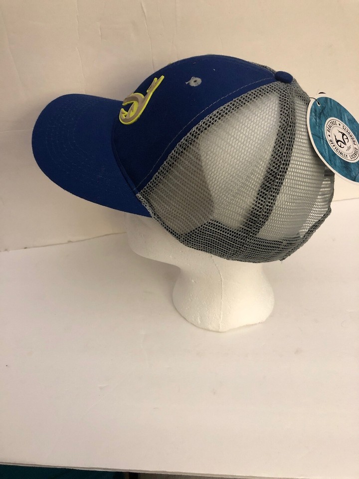 Q3 Hat Realtree Realtree Logo Blue with Gray Mesh Back Fishing Cap RARE ...