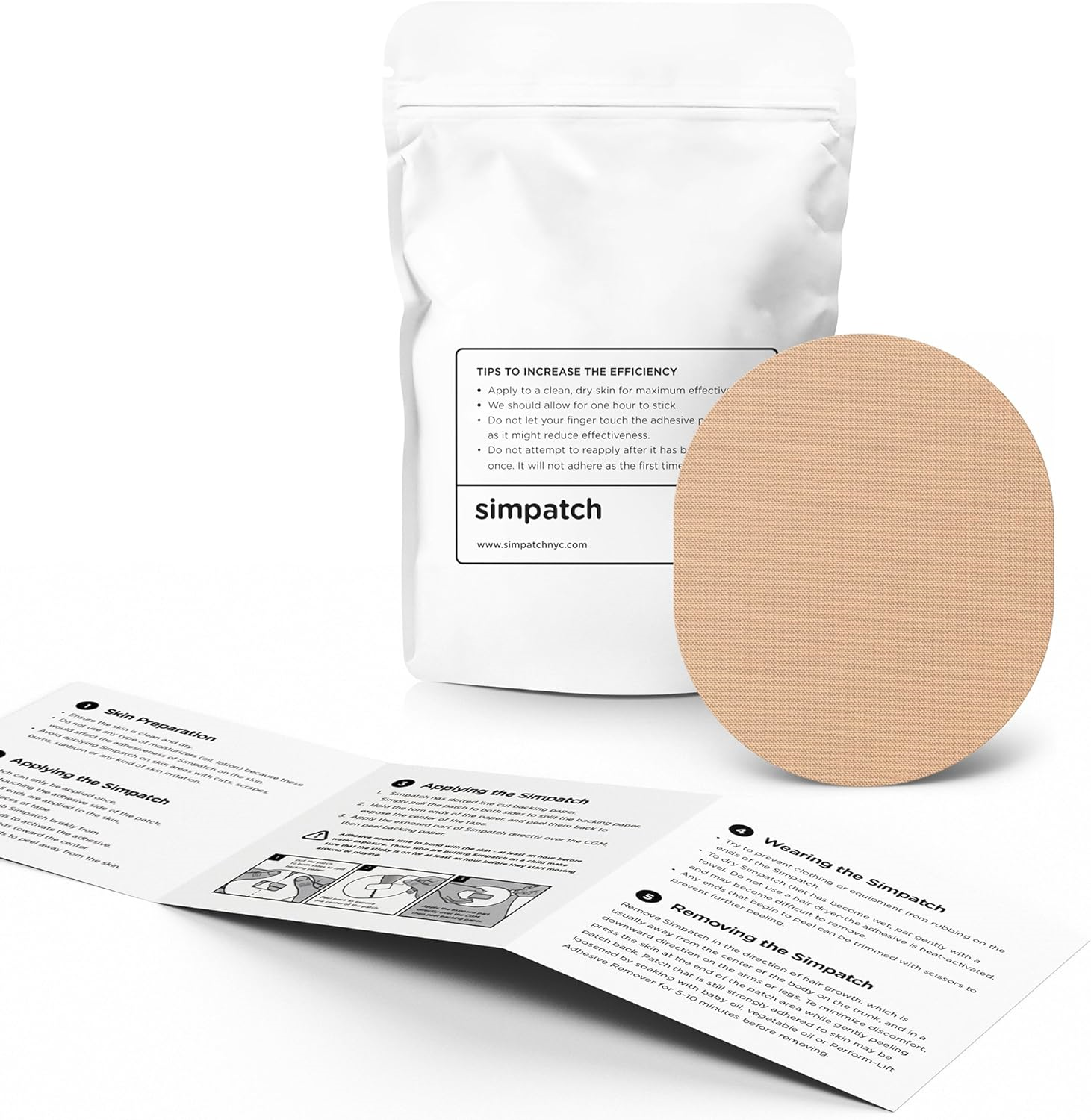 SIMPATCH Universal Adhesive Patch 25-Pack - Waterproof Adhesive, CGM ...