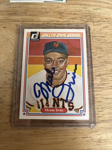 Monty Irvin Signed 1983 Donruss Hall Of Fame Heroes Autographed New ...
