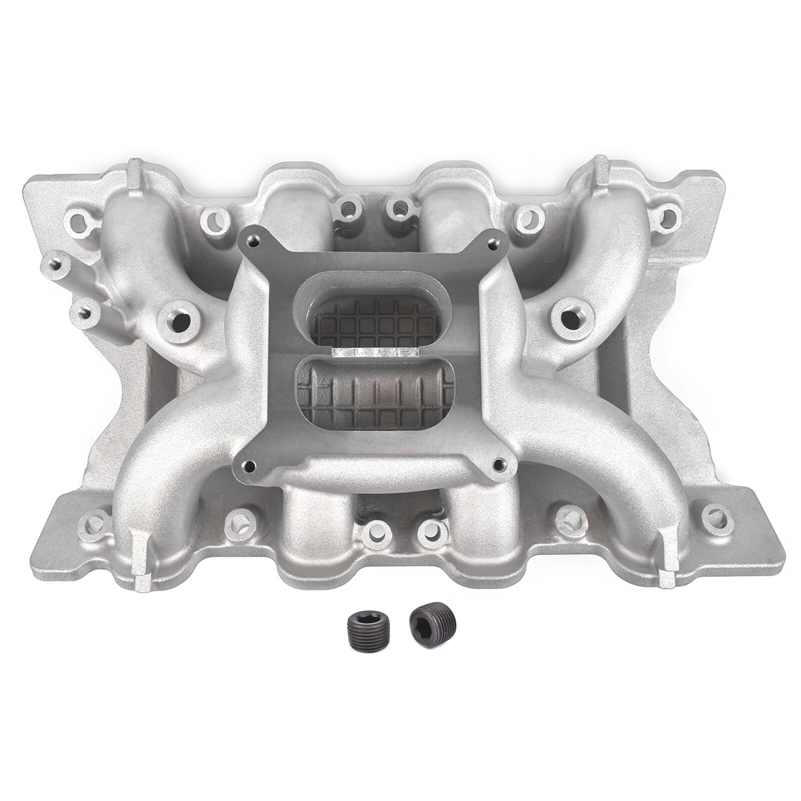 Oval Port Intake Manifold Air-Gap Dual Plane Aluminum for Ford 351C 2V ...
