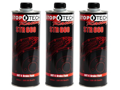 (3x 500mL Cans) Stoptech Racing STR660 High Performance 622F DOT 4 ...
