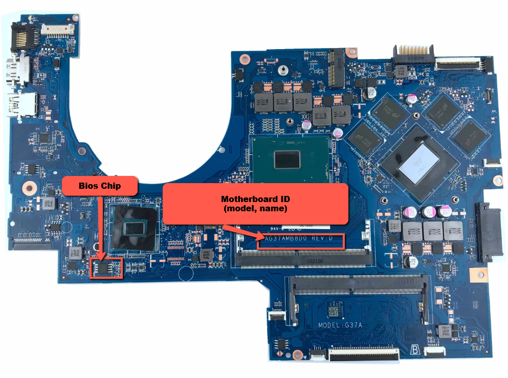 Bios Chip for HP Pavilion 17-ab series,17-ab000, For MB: DAG37AMB8D0 ...