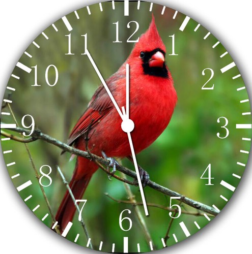 Cardinal Wall Clock Silent Non-Ticking 10" Frameless Nice Décor or ...