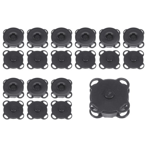10 Sets Magnetic Snap 14mm Metal Fasteners for Clothing Purse Navy Blue ...
