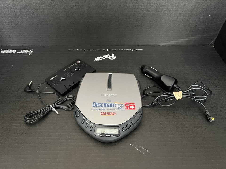 Vintage Sony Discman ESP Car Ready D-E307CK Portable Music CD Player ...