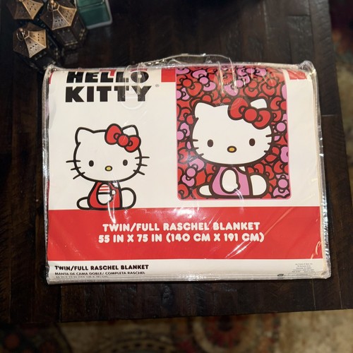 HELLO KITTY By Sanrio TWIN RASCHEL BLANKET 55 IN x 75 IN New | eBay