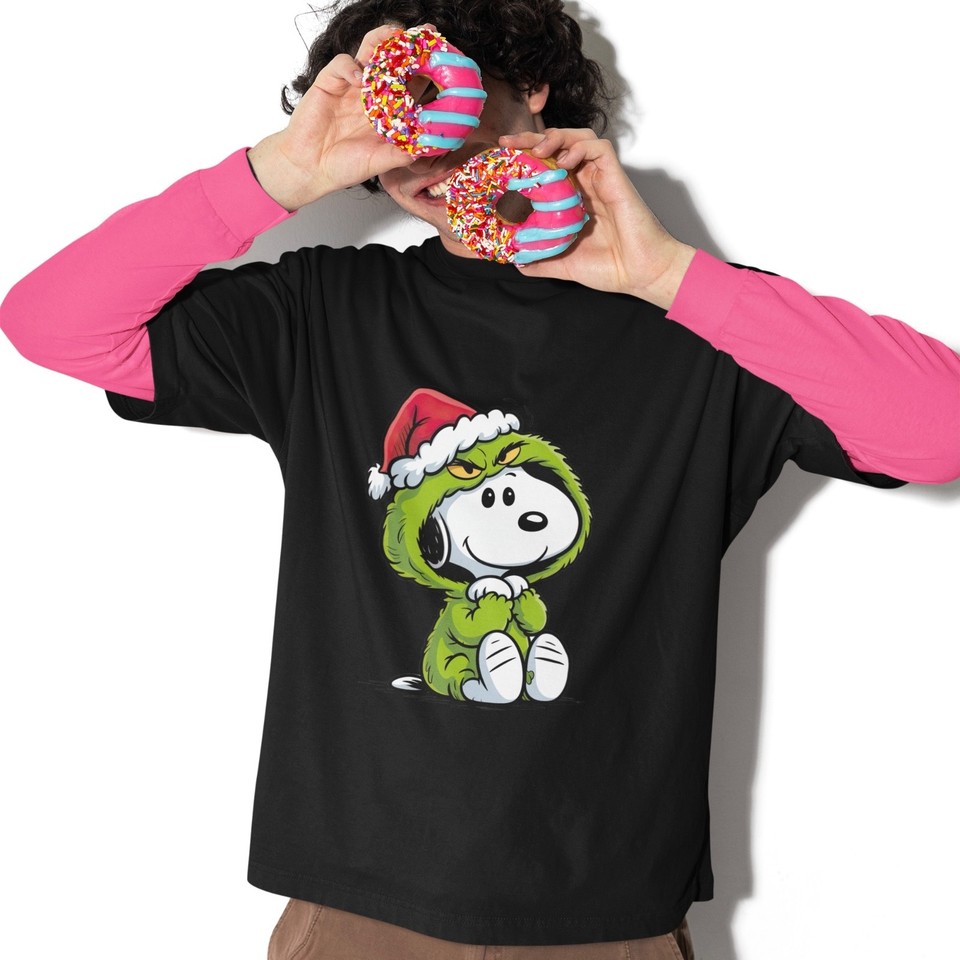 Christmas Snoopy Cosplay Grinch Hoodie Cool Funny Xmas Cartoon Unisex T ...