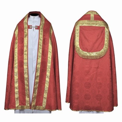 New Red Cope & Stole Set, Capa Pluvial, Chape, Far Fronte | eBay