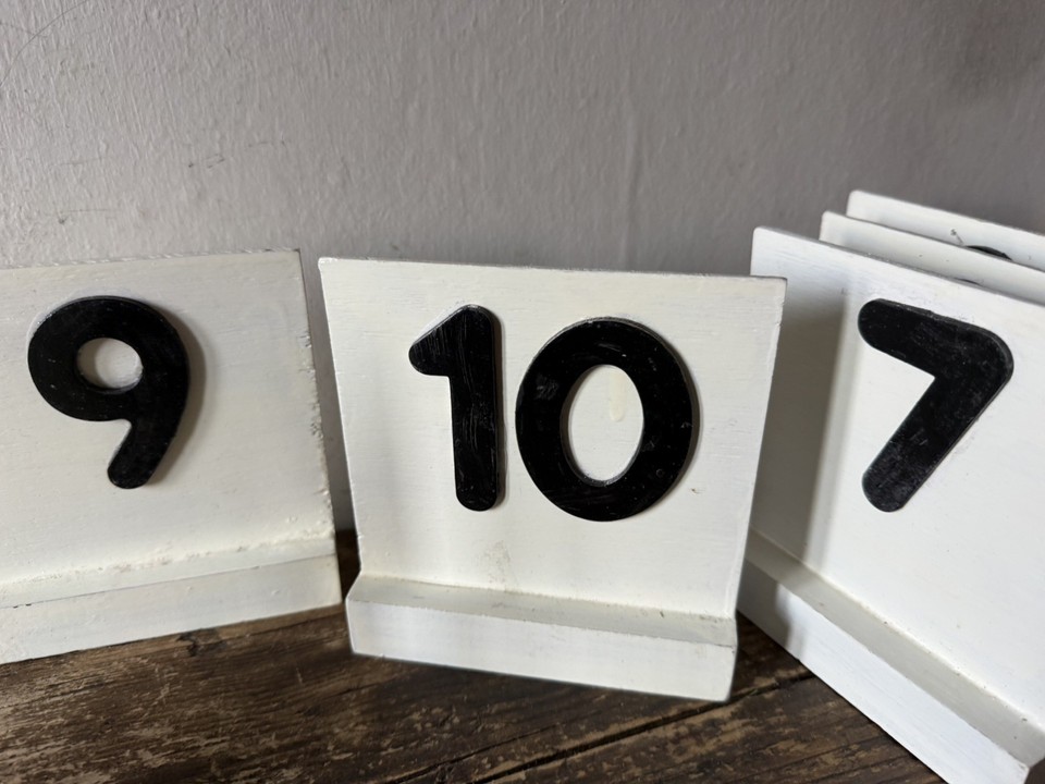 Handmade Vintage Wooden Table Number Restaurant Signs | eBay UK