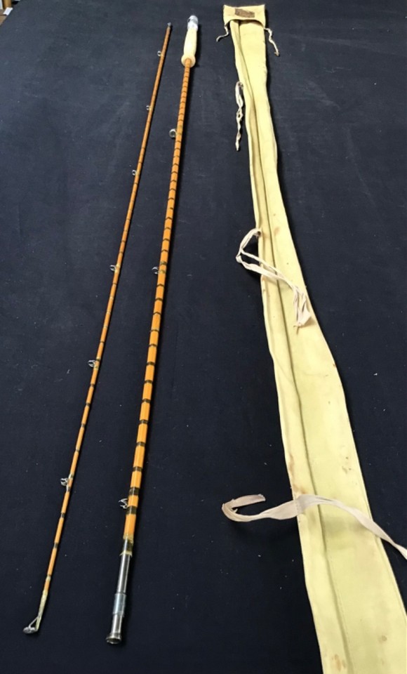 Vintage Hardy The Knockabout 9ft 6" split cane fly fishing Rod ...