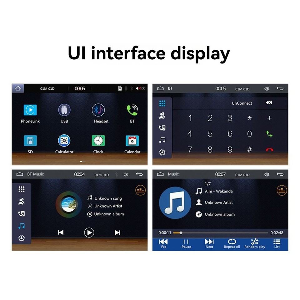 5 Inch Portable Motorcycle Navigator MP5 Player Carplay Android Car6107 ...