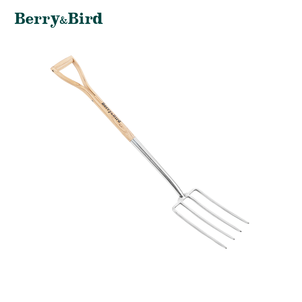 Berry&Bird Gardening Digging Fork 43.9"Stainless Steel Pitchfork Ash ...