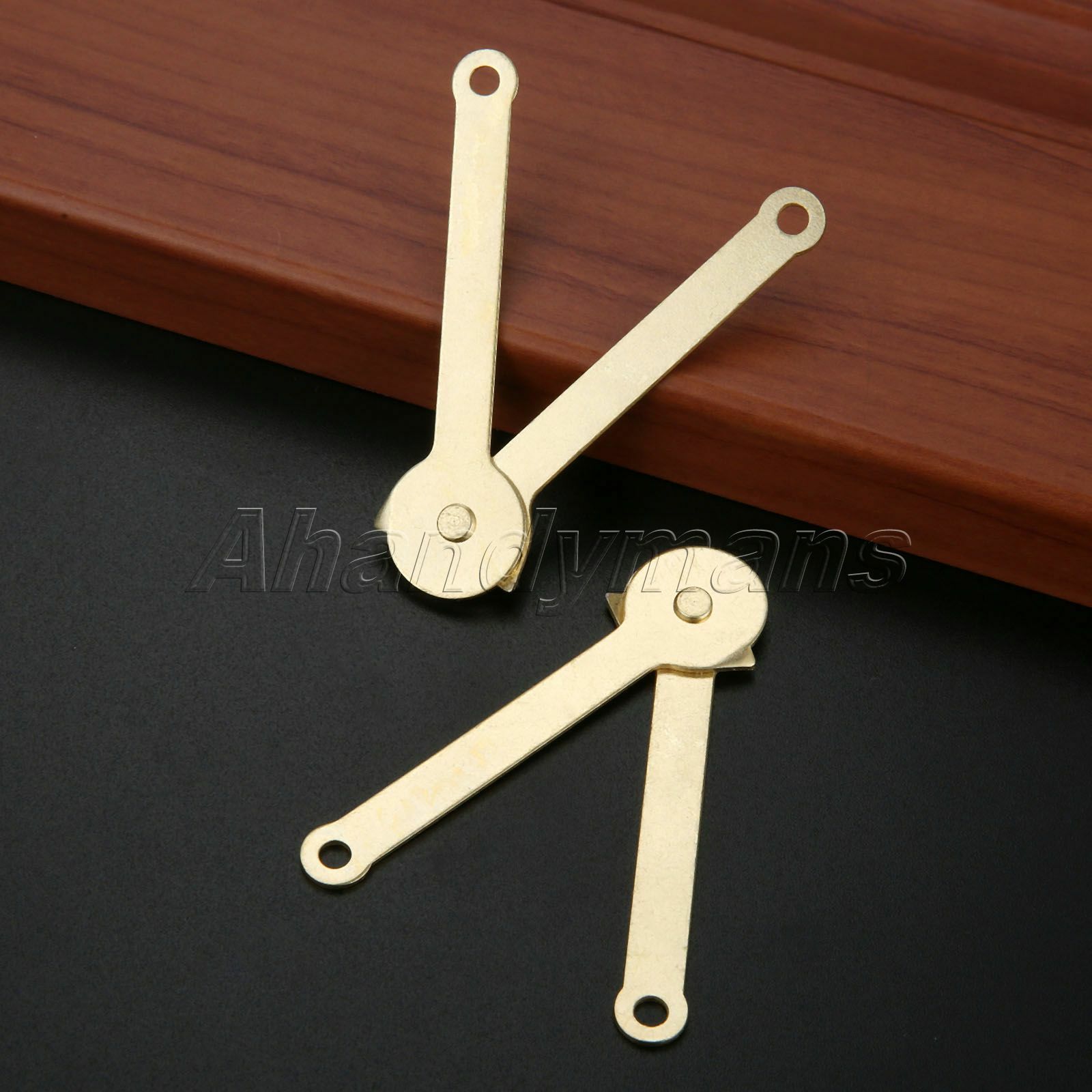 2/10pc Gold Jewelry Box Lid Support Hinges Furniture Cabinet Wardrobe ...