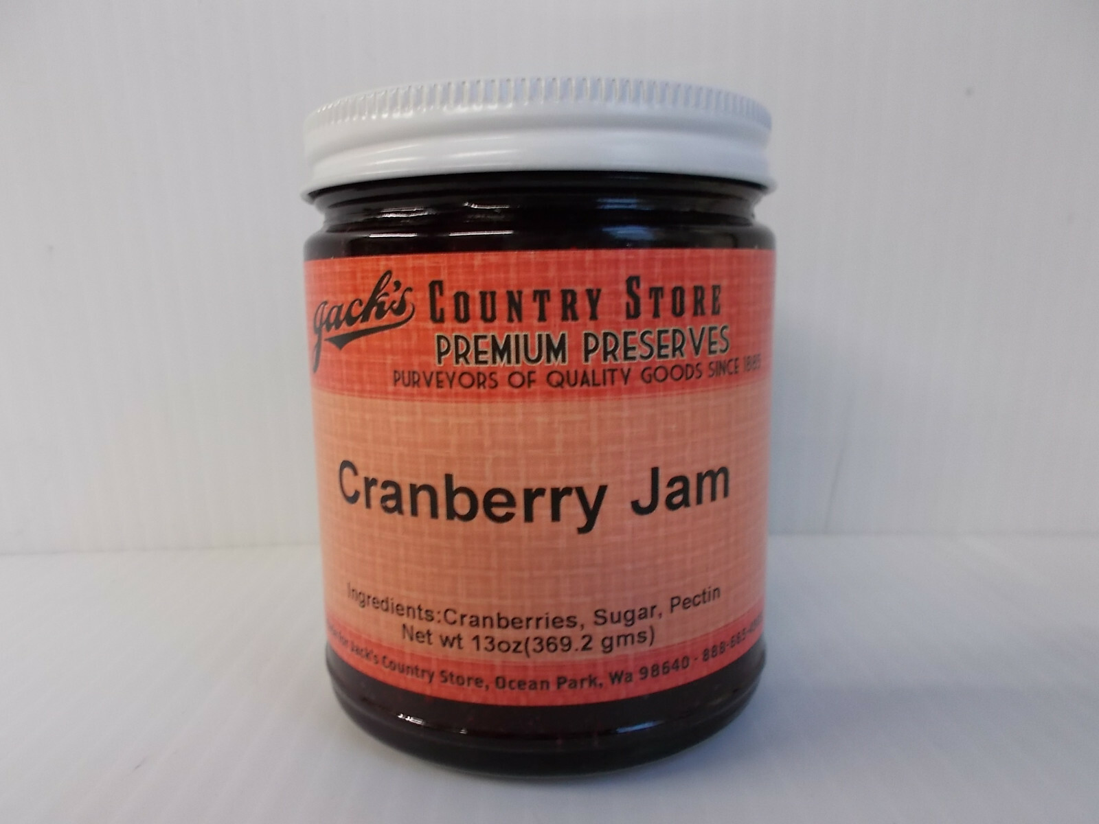 Jack's Country Store Preserves Cranberry Jam 13 oz | eBay