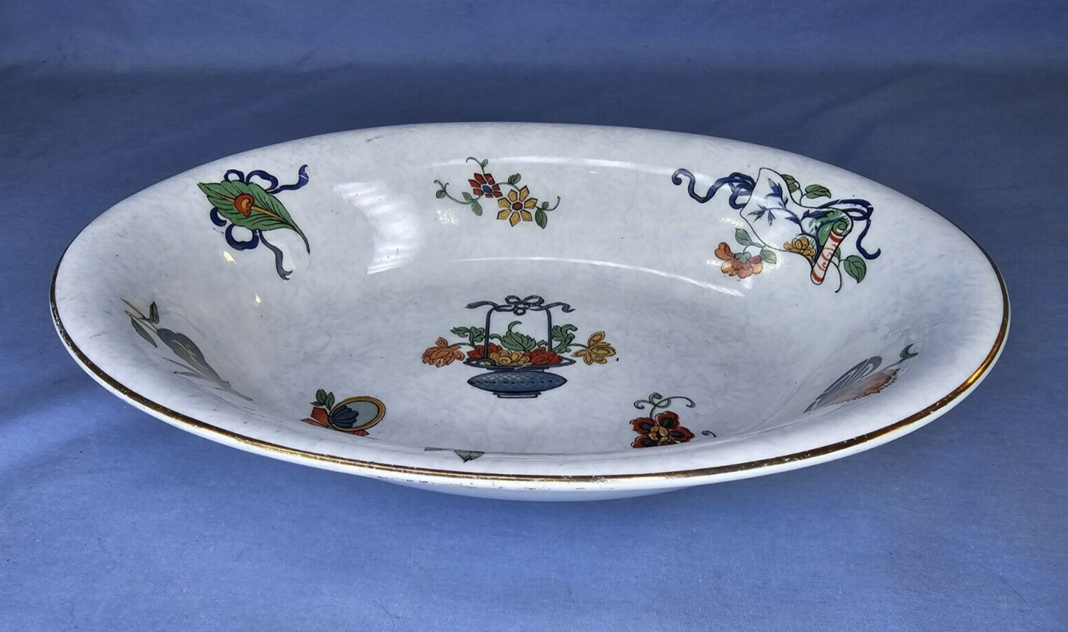 Vintage Bowl Tokio by MADDOCK JOHN & SONS Floral Basket & Ribbon | eBay