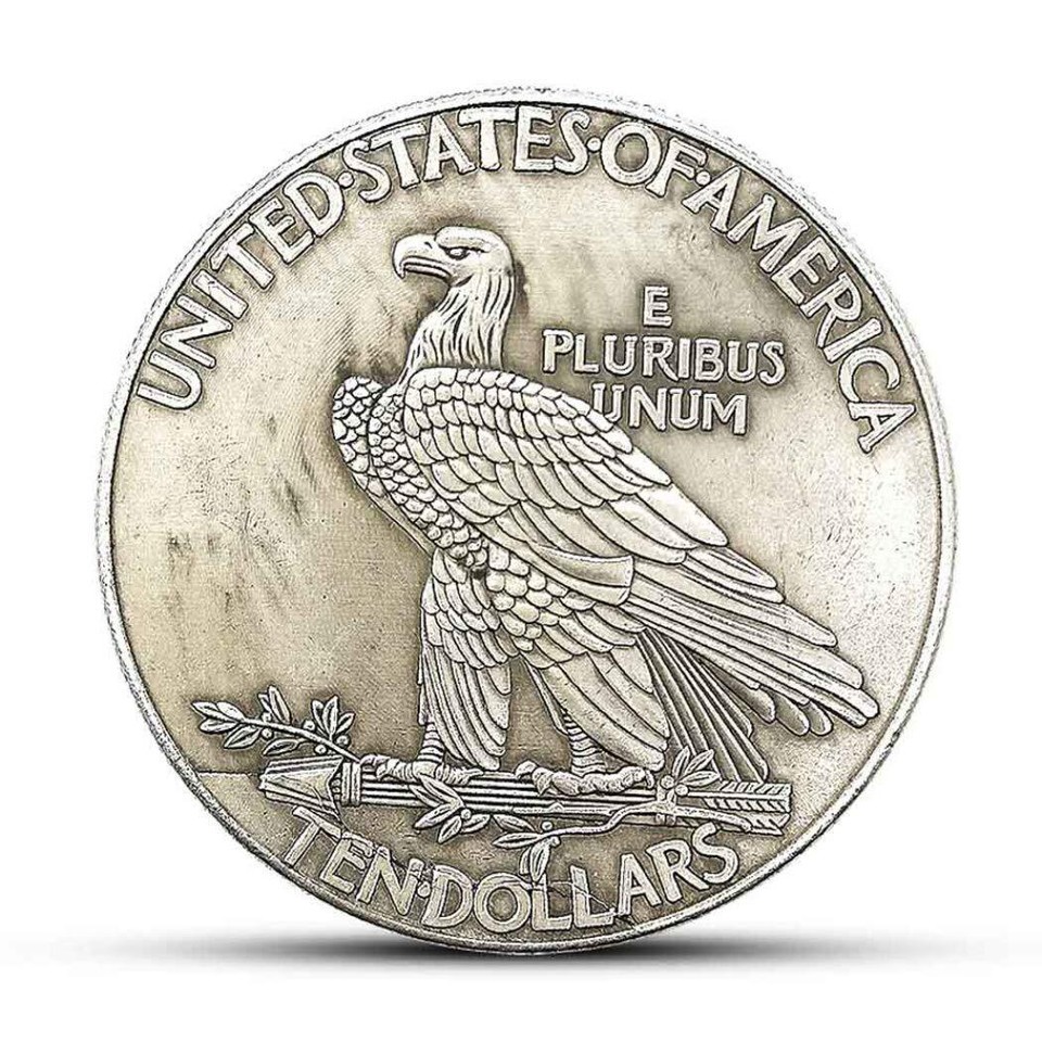 Antique Indian Head Ten Dollar Coin Great Old American Commemorative ...