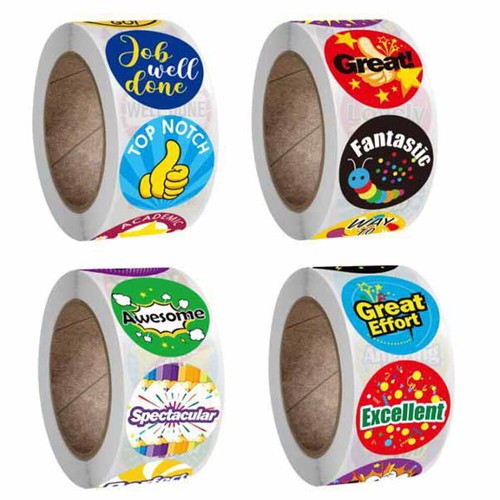 500pcs Reward Stickers Encouragement Labels Roll for Children Students ...