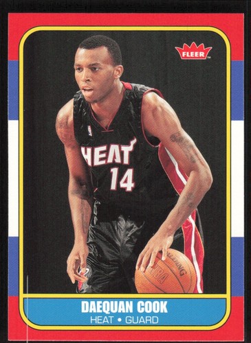2008-09 Fleer 86-87 Retro Rookies Daequan Cook RC #86R-139 Miami Heat ...