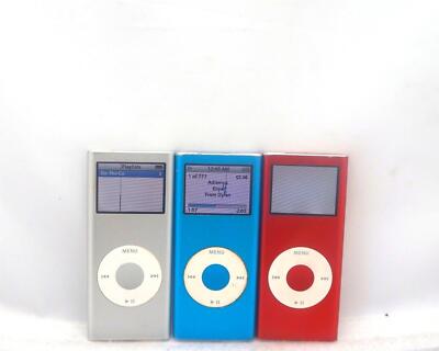 Lot of 3 Apple iPod Nano 2th Generation 2Gb 4Gb 8Gb A1199 - Free ...